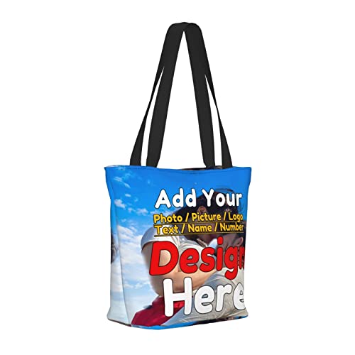 Custom Tote Bag For Women Personalized Tote Shoulder Bag Customized Handbag Custom Bag Women's Gift For Birthday Wedding Business Travel