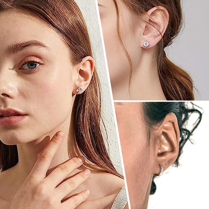 8 Pairs Earring Sets for Multiple Piercing Stainless Steel Hoop and Stud Earrings Hypoallergenic Small Hoop Earing for Men Women