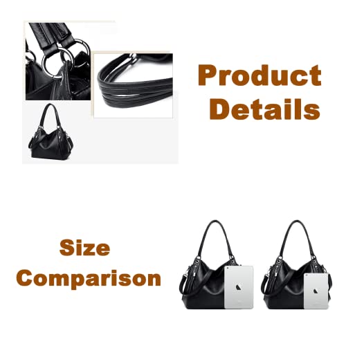 WENICER Hobo Bags for Women Leather Purses and Handbags Large Hobo Purse Shoulder Bags with Adjustable Shoulder Strap-Red