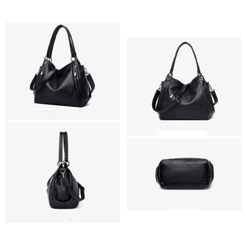 WENICER Hobo Bags for Women Leather Purses and Handbags Large Hobo Purse Shoulder Bags with Adjustable Shoulder Strap-Red