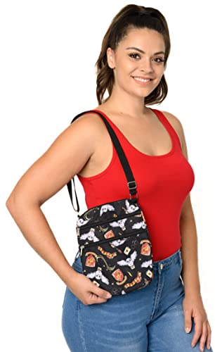 Harry Potter Crossbody Bag Hogwarts Gryffindor All Over Print Passport Travel