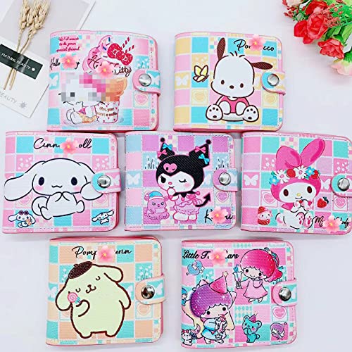 Anime Wallet Cute Wallet for Women Girls Leather Wallet Purse Cartoon Wallet Anime Merch (ge-Kuro Wallet)¡­