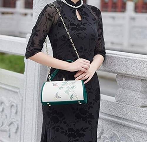 ZLXDP Vintage Embroidery Women's Evening Dress Handbag Women's Handbag Cute Wallet Shoulder Bag