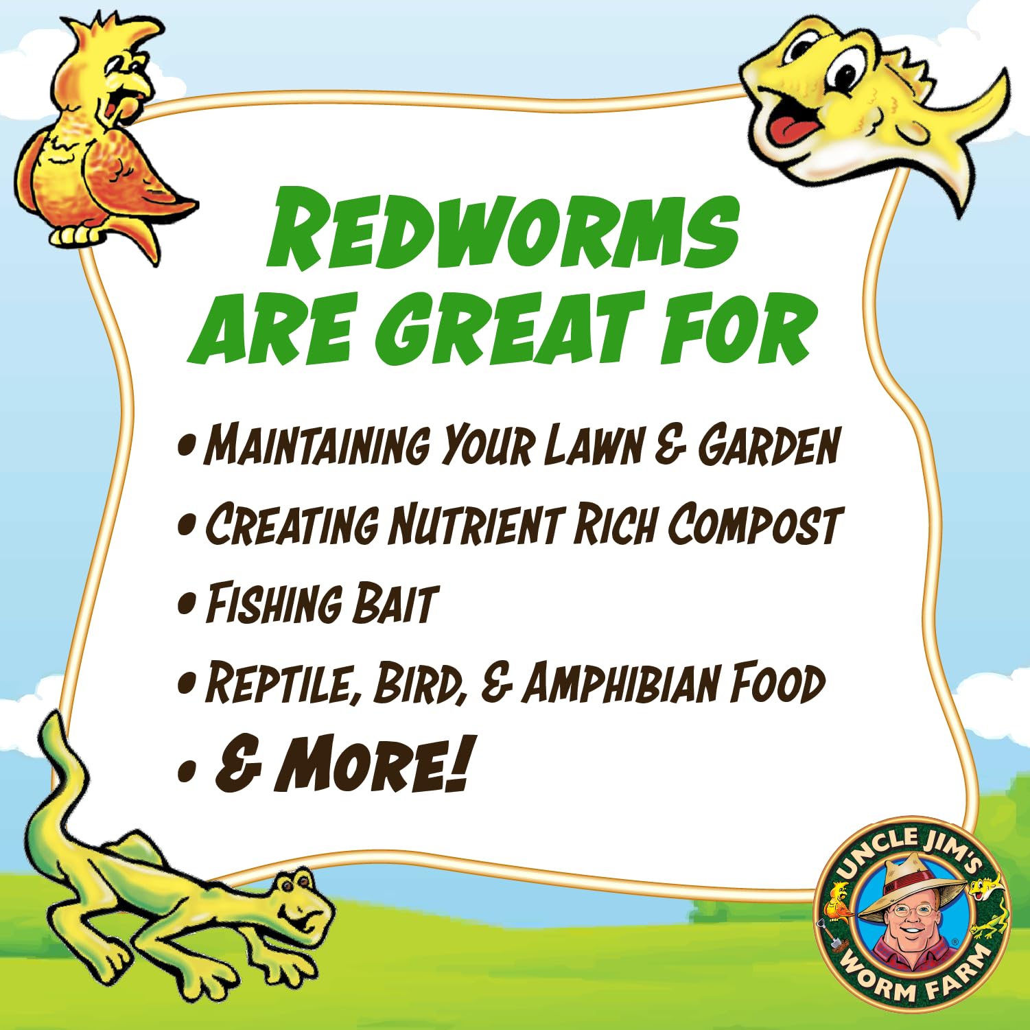 Uncle Jim's Worm Farm 5000 Count Red Wiggler Composting Worms Mix for Garden Soil or Fishing | Starter Pack of Compost Worms Improves Soil Structure and Quality for Healthier Gardens