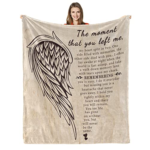Fdiodov Bereavement Gifts Blanket 60''x 50'' - Memorial Gift for Loss of Loved one - Condolences, Sympathy - Best - Memory Father Husband Wife Son Sister Throw