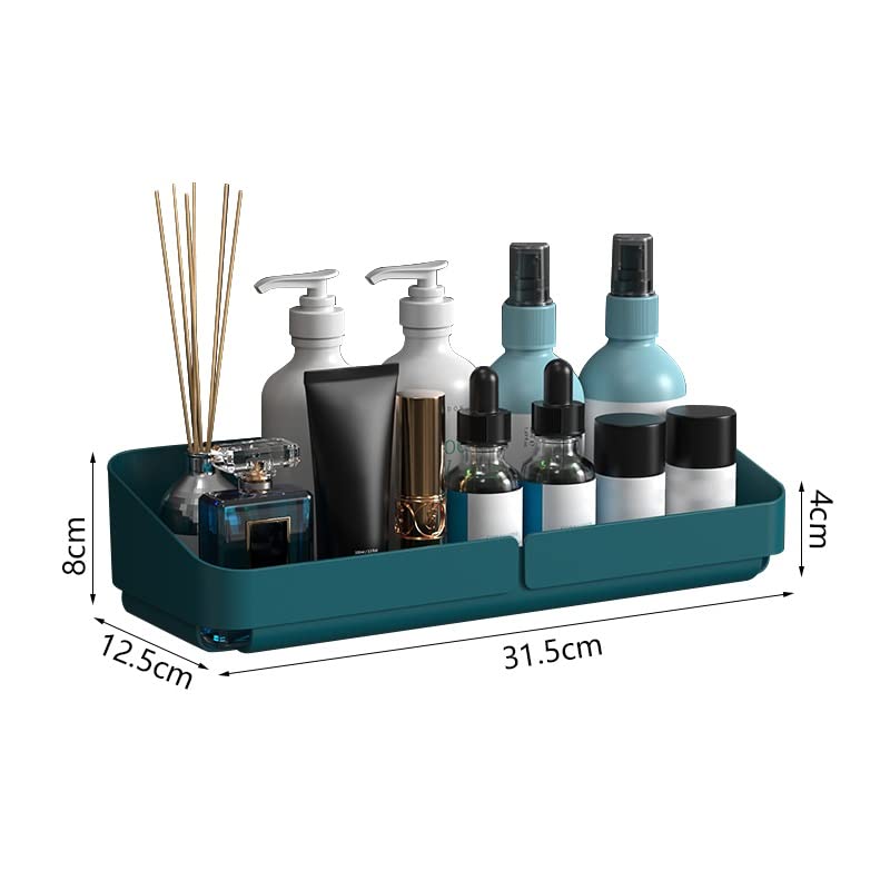 PDGJG Bathroom Shelf Storage Rack Wall Mounted Shampoo Cosmetics Storage Rack Bathroom Accessories Storage
