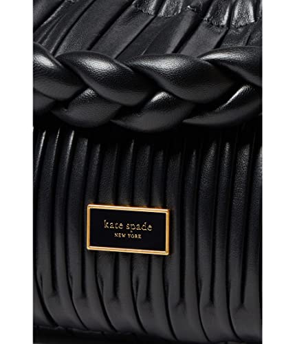 Kate Spade New York Meringue Pleated Smooth Nappa Leather Small Crossbody Black One Size