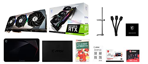 MSI Gaming GeForce RTX 3090 Ti 24GB GDRR6X 384-Bit HDMI/DP Nvlink Tri-Frozr Ampere Architecture OC Graphics Card (RTX 3090 Ti SUPRIM X 24G) (Renewed)