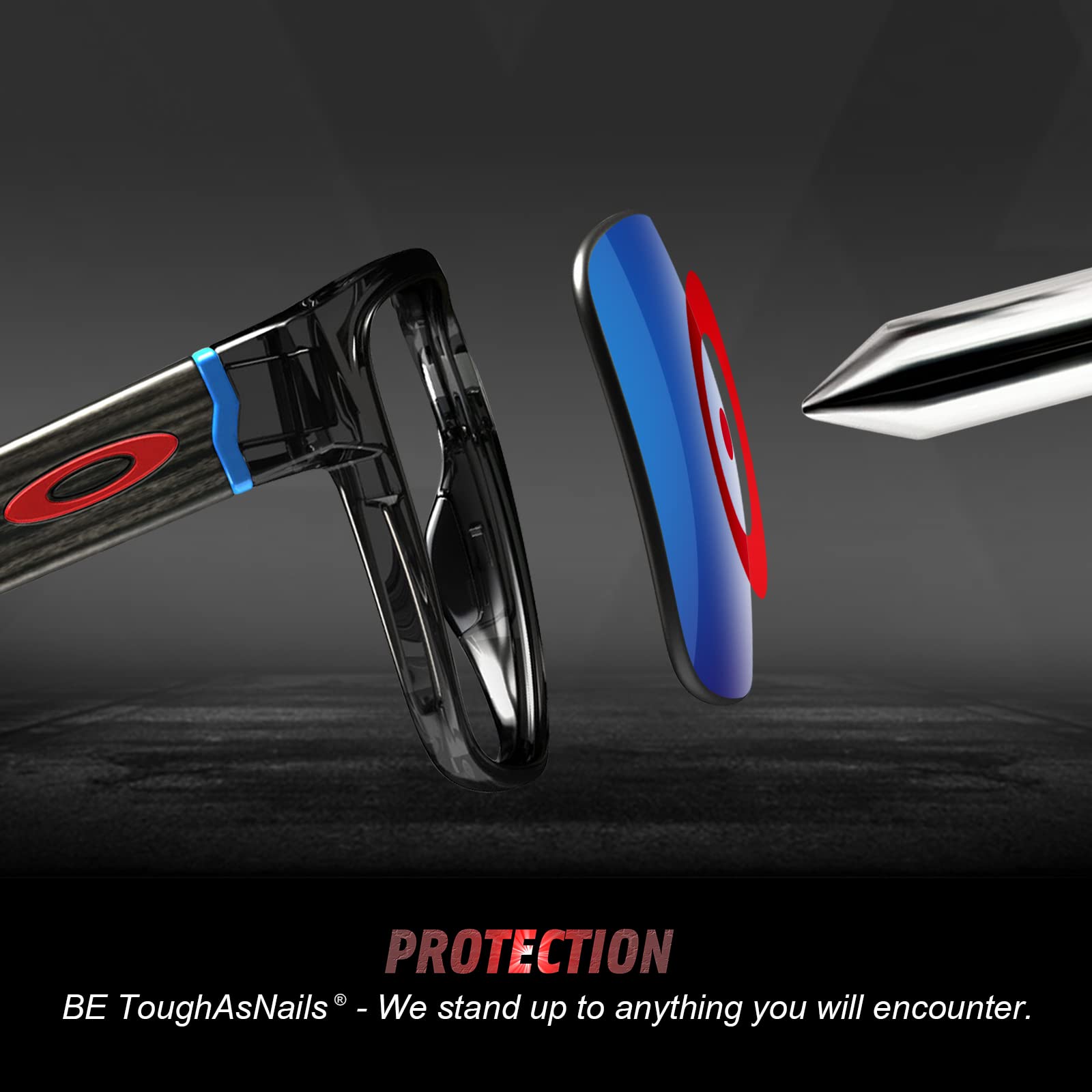 ToughAsNails Replacement Lenses for Oakley Scalpel OO9095 Sunglasses - HyperVision Plus Sapphire Flash - Polarized