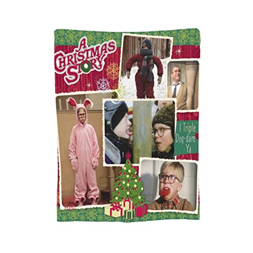 Story of Christmas Flannel Blanket Winter Throw Blanket Lightweight Ultra Soft Micro Fleece Summer Blanket Microfiber Fluffy Plush for Bed Sofa Couch All Season 50x40 Inches