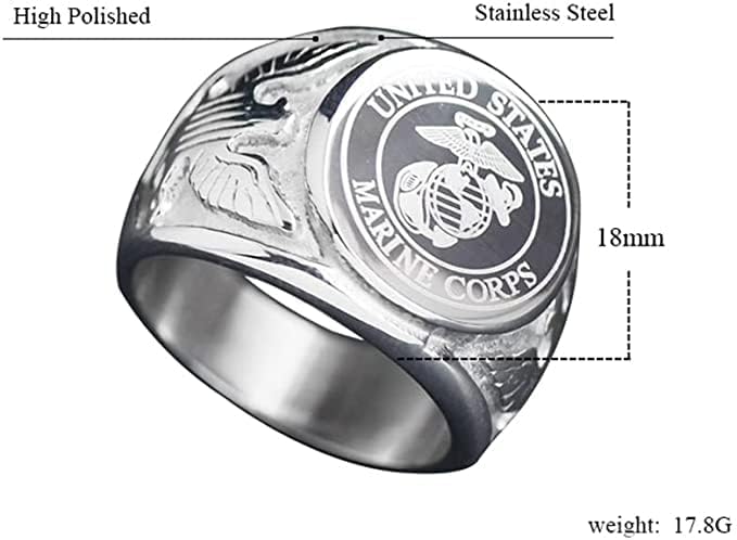Military Ring United States US Army Men Rings Stainless Steel Jewelry