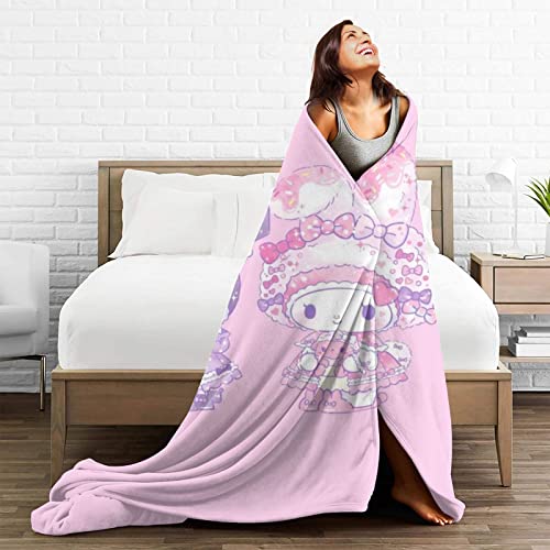Kawaii Blankets Throws Soft Plush Fuzzy - Cute Anime Printed Blankets Suitable for Women Girls - 60x80 for Aldult