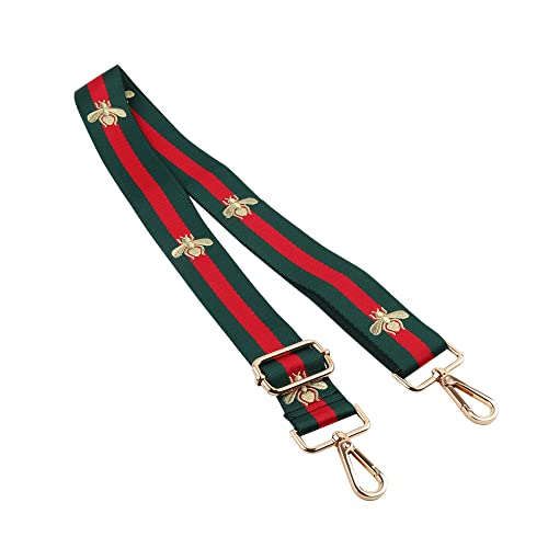 CORSER Wide2-inch Purse Strap,Replacement Crossbody Shoulder Strap for Handbag (2 inch, Green red)