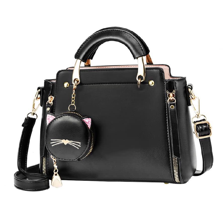 Fashion Ladies Purses and Handbags, Women Leather Top Handle Satchel Cute Shoulder Totes Bags Trendy Crossbody Purses