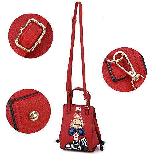 ENJOININ Novelty Lady Face Purses and Handbags for Women Funky Top Handle Satchel Tote Crossbody Shoulder Bags