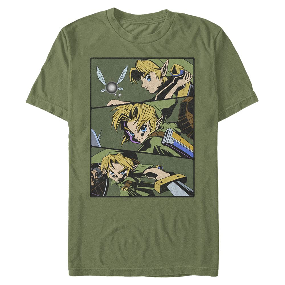 Nintendo Anime Slice T-Shirt Military Green