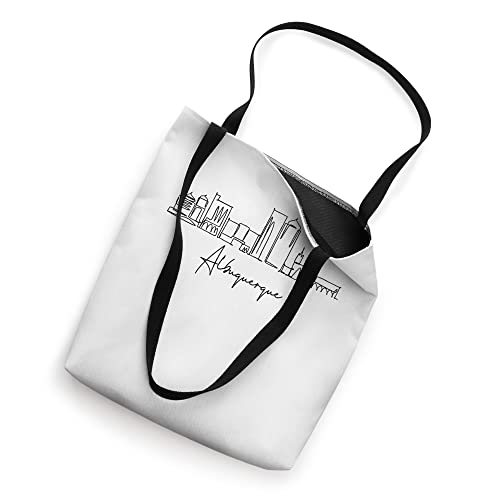 city skyline travel souvenir tourist Albuquerque New Mexico Tote Bag