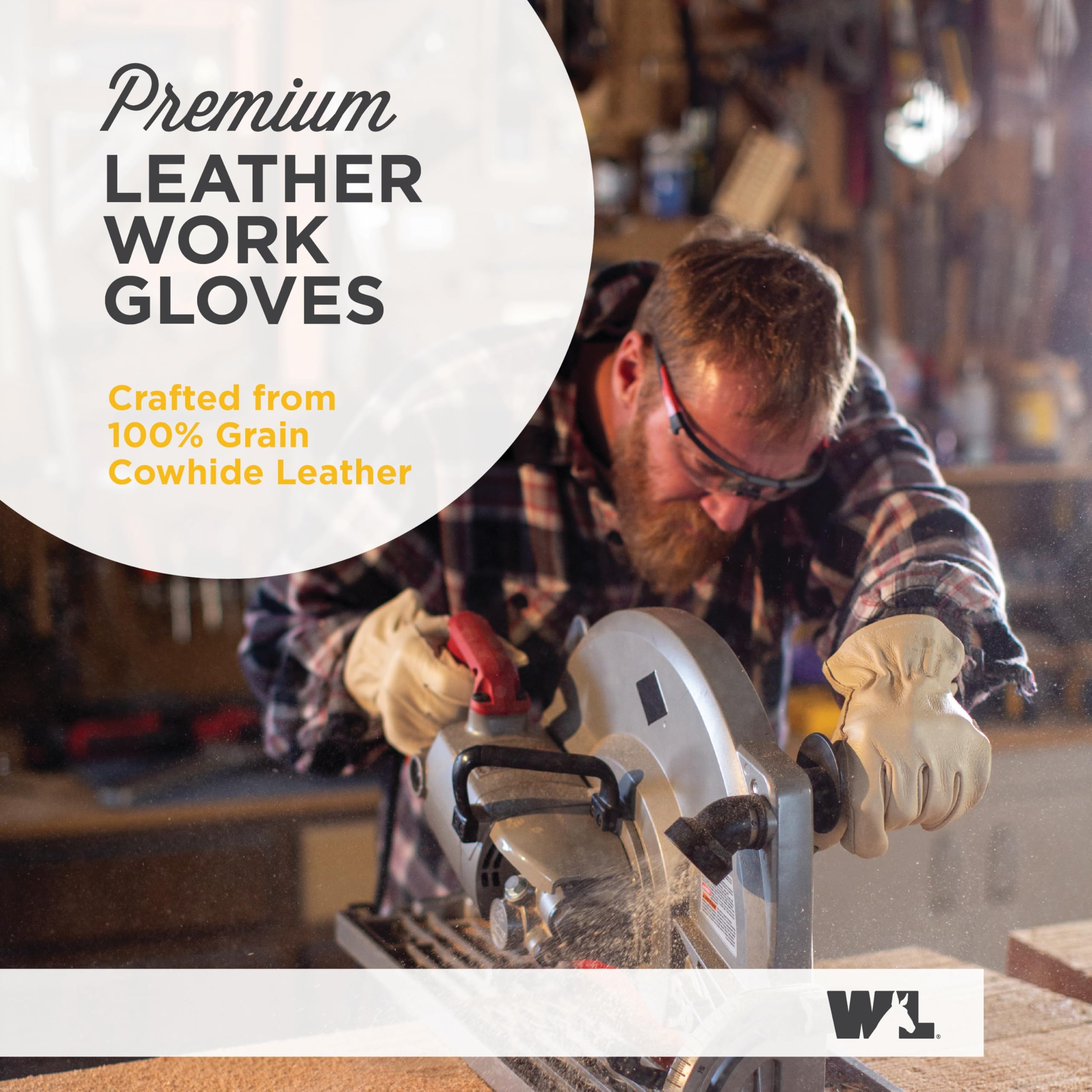 Wells Lamont mens 1130 Work Gloves, White, Large Pack of 1 US