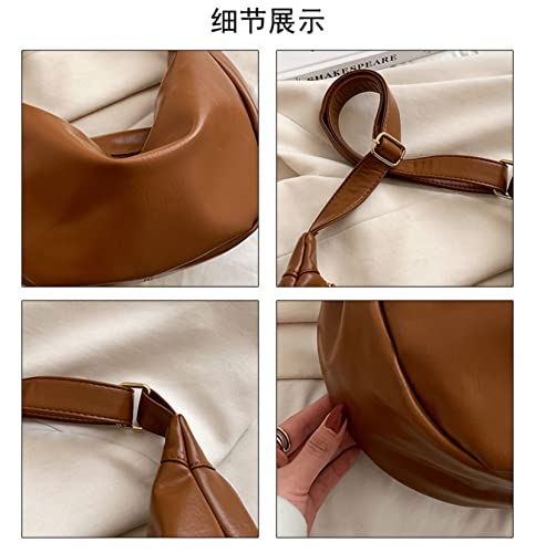 Women Hobo Bag Simple Shoulder Bag Dumpling Bag Crescent Crossbody Bag Casual Messenger Bag, for Family or Friends Gift