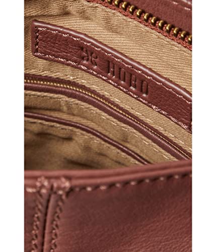 HOBO Gaby Medium Crossbody Bag For Women - Leather Construction With Interior Cotton Lining, Stylish and Trendy Handbag Berry One Size One Size