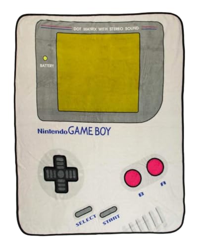 Nintendo Bioworld Game Boy Handheld Game Console Fleece Throw Blanket 45" X 60"