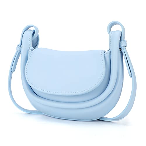 CECILE Designer Shoulder Handbags for Women, Mini Crossbody Purse Bag, Small Trendy Clutches wth 2 Straps (Blue)