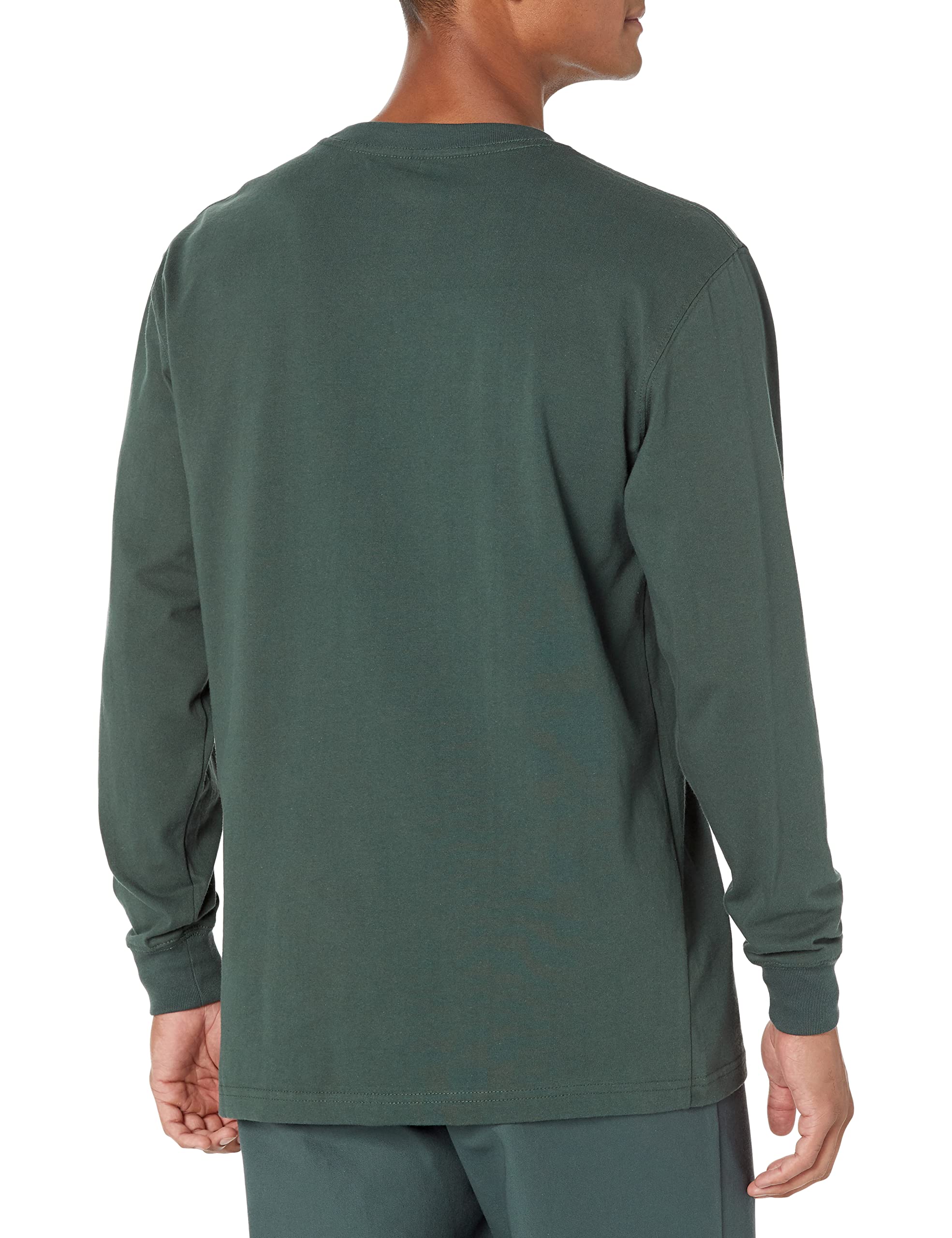Dickies Men's Long Sleeve Heavyweight Crew Neck, Hunter Green, Large