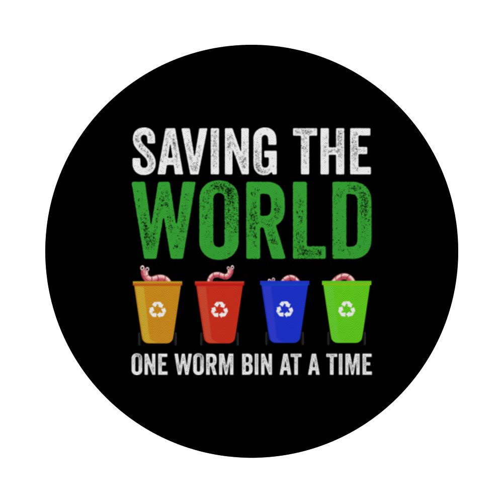 Compost Worm Bin Expert Composter Composting Worms Lover PopSockets Swappable PopGrip