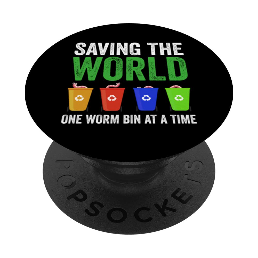 Compost Worm Bin Expert Composter Composting Worms Lover PopSockets Swappable PopGrip
