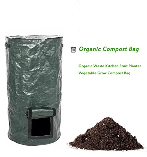 SKGFKYRM Garden Compost Bag Composting Bins Plastic Light Weight Collapsible and Reusable Organic Bags Gardening Gifts Compost Bin Outdoor (Size : 45x80cm)