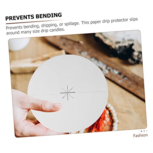 SEWACC 300 Pcs Candle Tray Accessory Tray Office Tables for Home Home Candles Candles Drip Protector Paper Drip Protectors Drip Protective Plate Aluminum Foil White Wafer