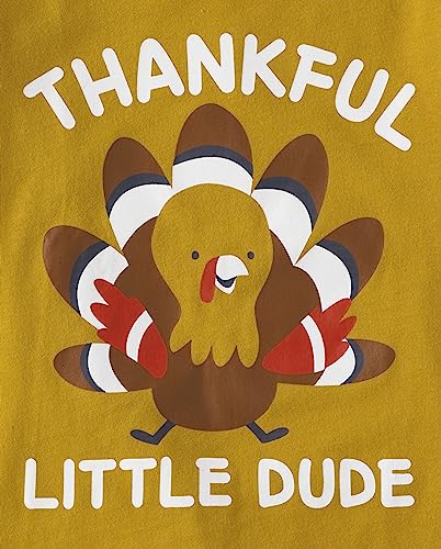 The Children's Place Unisex-Baby and Toddler Long Sleeve Fall Thanksgiving Graphic T-Shirt Thankful Dude 4T