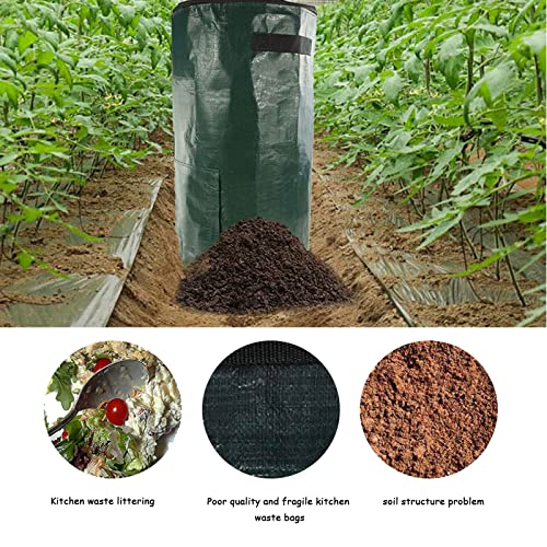 SKGFKYRM Garden Compost Bag Composting Bins Plastic Light Weight Collapsible and Reusable Organic Bags Gardening Gifts Compost Bin Outdoor (Size : 45x80cm)