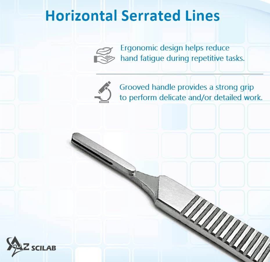 Premium Quality Scalpel Graduated Handle #3, with Ruler/Scale Stainless Steel (Fits Size 9-16 Scalpel Blades)