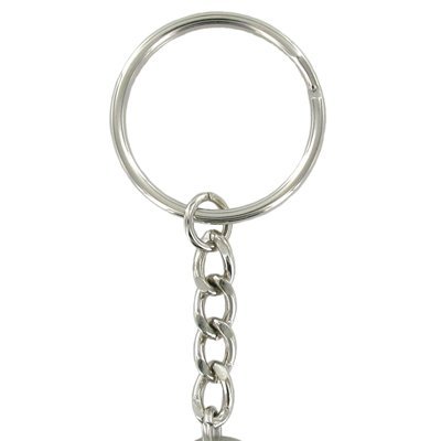 United States Marine Corps Antique Pewter Finish Keychain with Split-ring and Chain