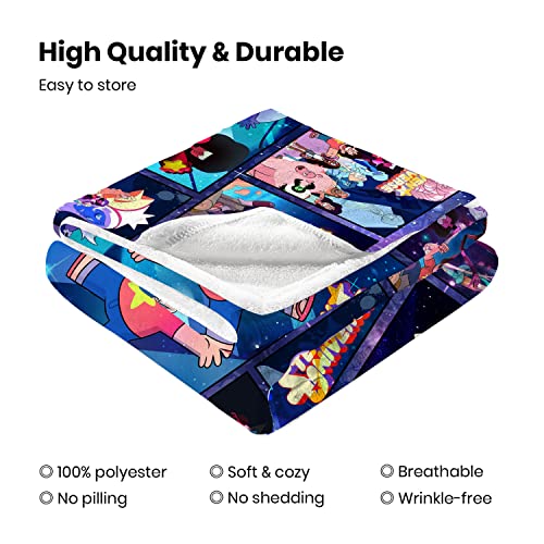 Anime Blanket Cartoon Throw Blanket for Couch Sofa Bed Living Room Gifts for Halloween Thanksgiving Christmas 50"X60"