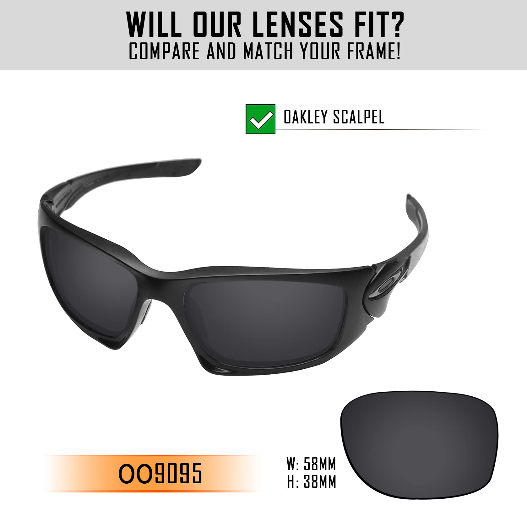 TRUSHELL Polarized Replacement Lenses for Oakley Scalpel OO9095/Scalpel AF OO9134 Sunglass Fire Red - Polarized