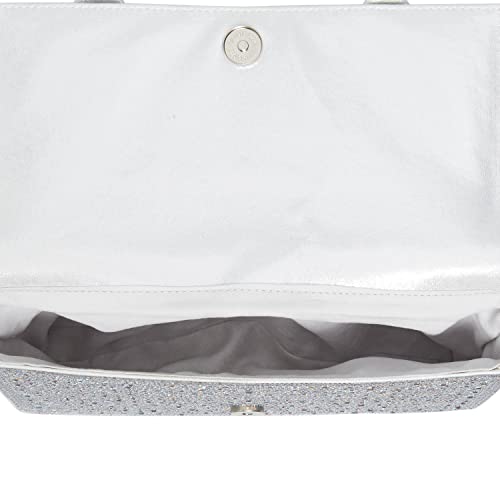 Betsey Johnson Rhinestone Convertible Bow Bag, Silver