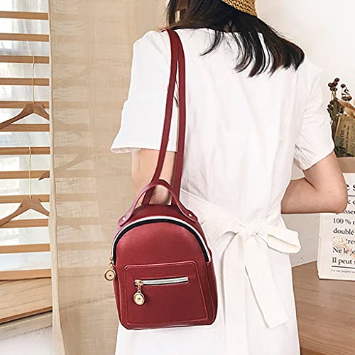 Small Backpack Purse for Women Leather Purse Letter Small Mobile Phone Shoulders Bag Backpack Messenger Fashion Bag