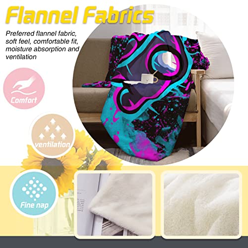 Fleece Throw Blanket Pillow Case Blanket Set Soft Cozy Flannel Throw Blanket Fluffy Bed Throws Couch Sofa Fuzzy Blanket Throws 40x50 Inches