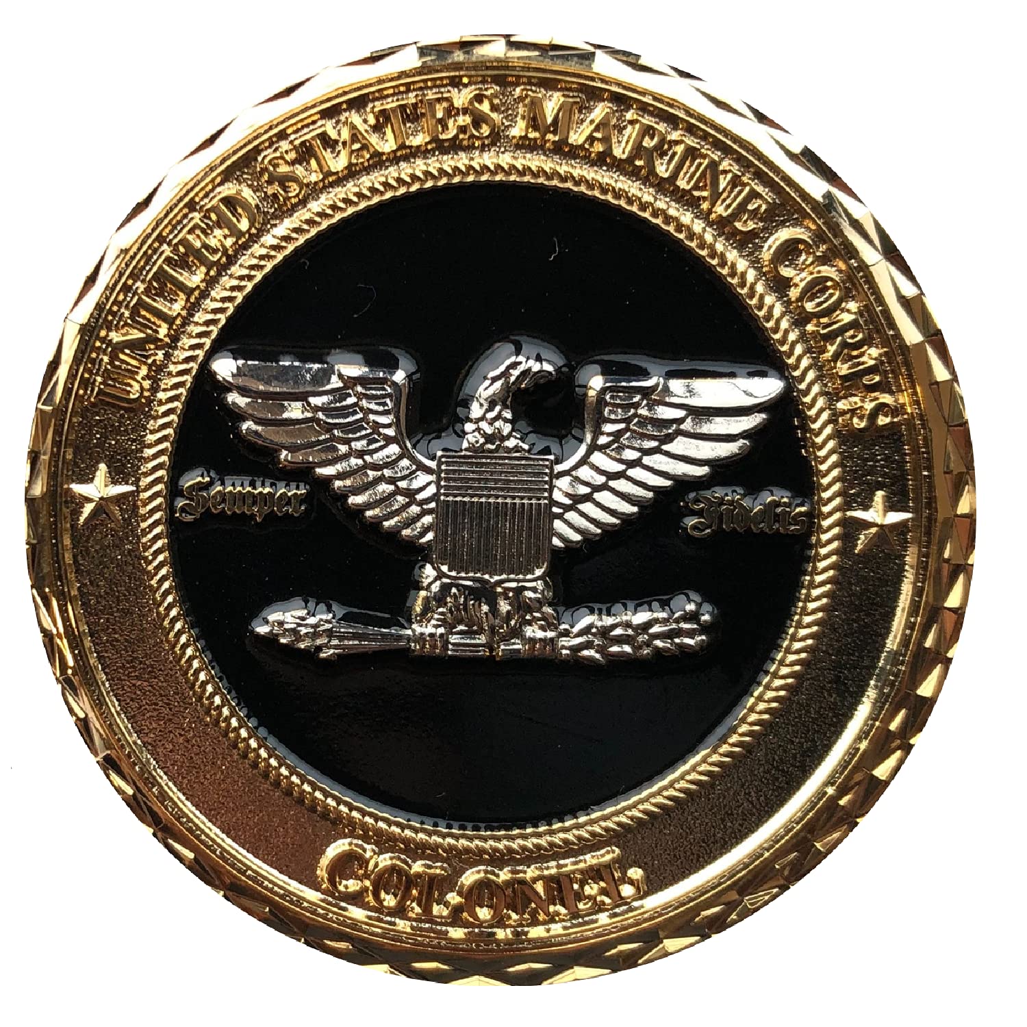 United States Marine Corps USMC Colonel Rank Challenge Coin