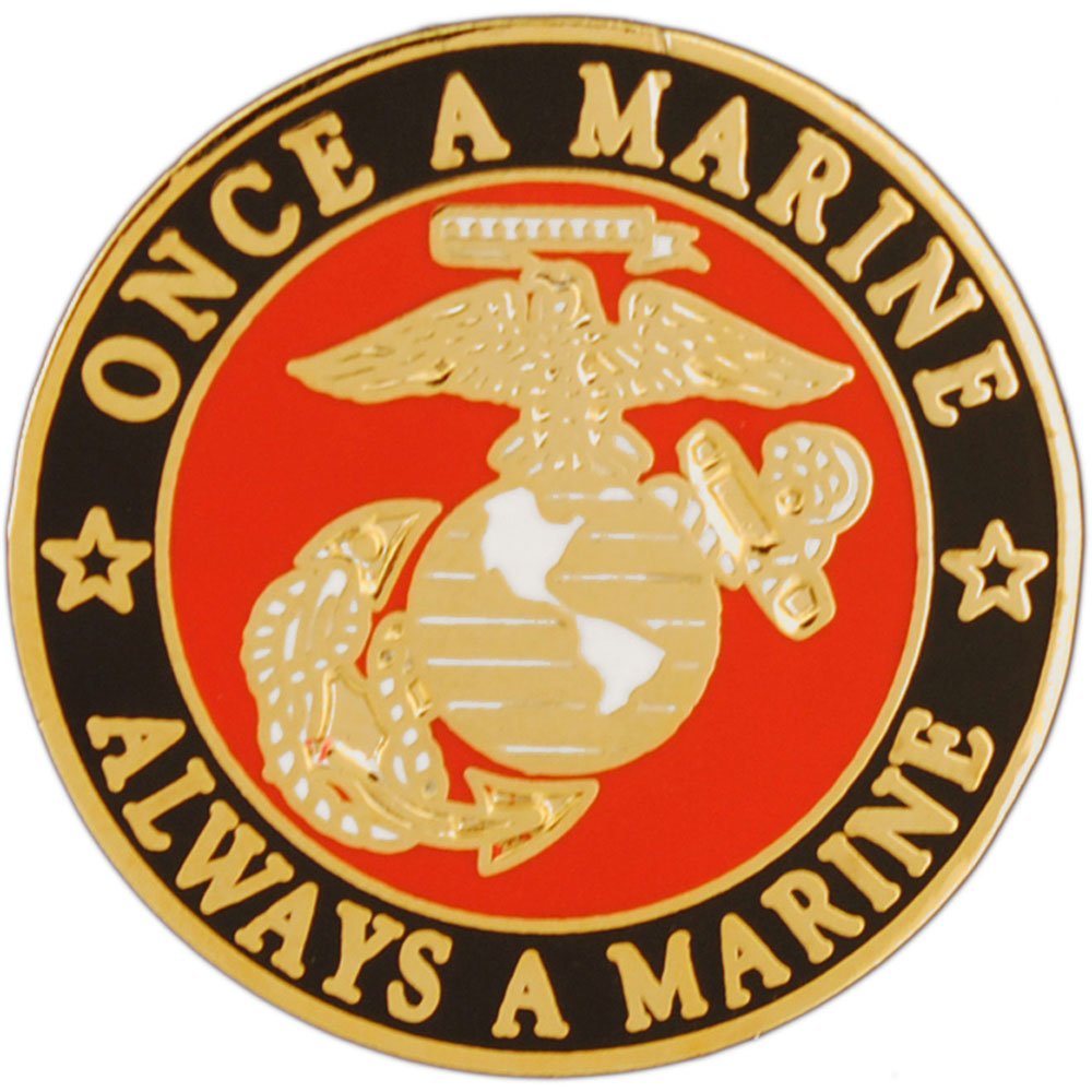 Officially Licensed United States Marine Corps USMC Once A Marine Pin (Once a Marine)