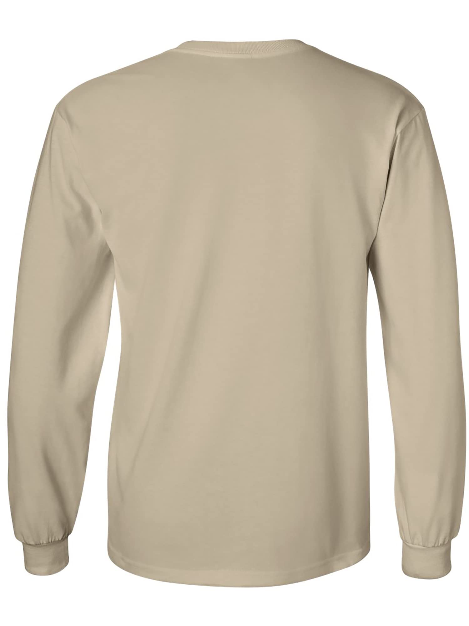 United States Marine Corps Adult Long Sleeve T-Shirt in Sand (Black Text) - Large