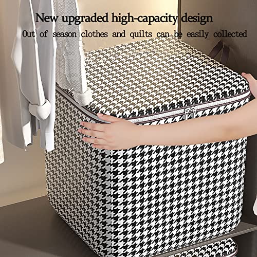 Leutsin Household Storage Box with Lid, Large Capacity Clothes Storage Bag, Winter Quilt Storage Box, Toy Storage Box for Kids, 3 Sizes Practical Storage Box (17.72x22x22, Medium)