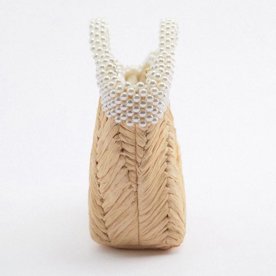 WPYYI Handle Bag Handmade Rattan Wicker Woven Totes Summer Beach Bali Travel Shoulder Corssbody Bag