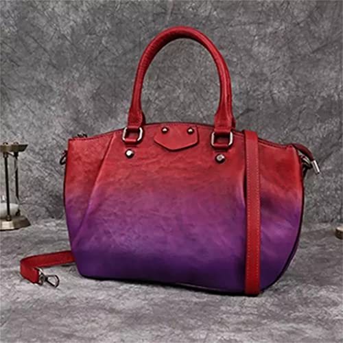 LDCHNH Women's Vintage Handbag Large Capacity Ladies Tote Bag Casual Shoulder Messenger Bag (Color : E, Size