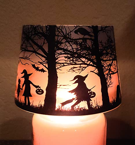 Yankee Candle Trick or Treat Halloween Scene Jar Candle Shade Topper for Yankee Candle Large and Medium Original Jar Candles