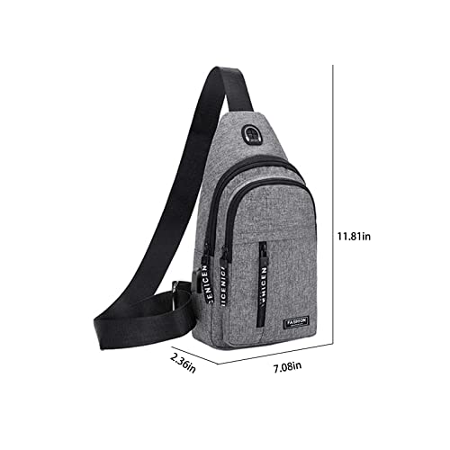 Waterproof Strap Bag Crossbody Backpack with USB Hole with Headphone Hole Strap Backpack Multipurpose Crossbody Shoulder Bag