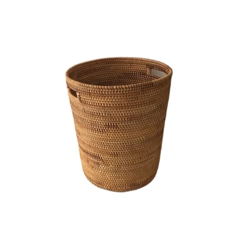 YSJX kitchen&bedroom Storage Accessories 1 Pack Handmade Rattan Woven Home Dirty Clothes Basket Clothes Toys Sundries Storage Bucket Sorting Basket Creative Basket ( Color : D 35x37cm )