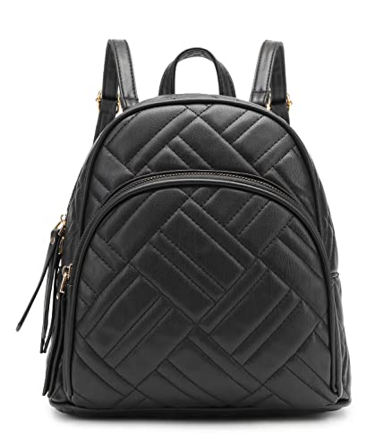 Shaelyka Cute Small PU Leather Backpack Purse for Girls, Mini Backpack Women Purse Travel Daypack